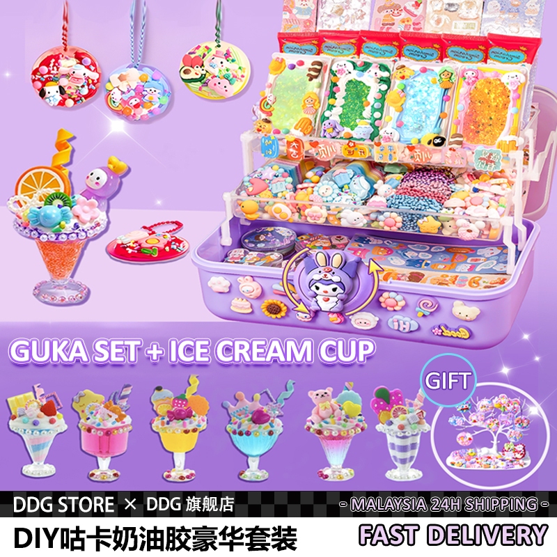 【READY STOCK】1008 PCS Full Set Kids Guka Keychain Set DIY Tools CUCKOO ...