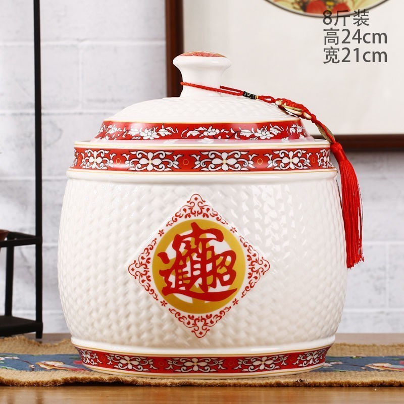 【MY Local delivery】米缸/Ceramic Rice Storage/米桶/Rice Storage/ Rice Vase ...