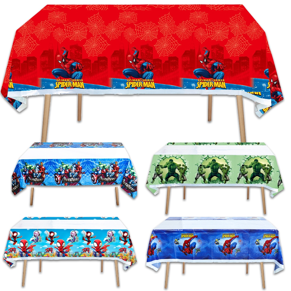 1-3pcs Avengers Tablecloth Decorations Spiderman Superhero Birthday ...