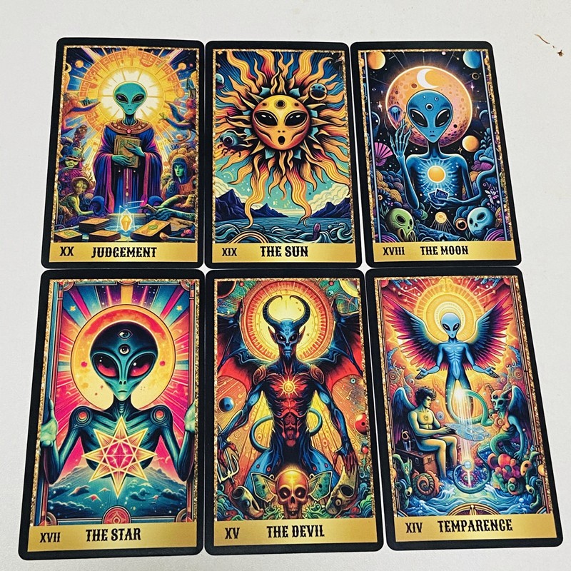 Alien Tarot Cards 78 Pcs Tarot Cards Based on Rider Waite System ...