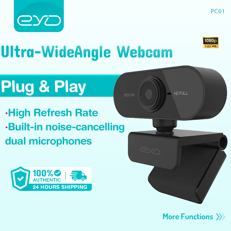 EYD Webcam 1080p Live Streaming Camera with Microphone 360 Degree ...