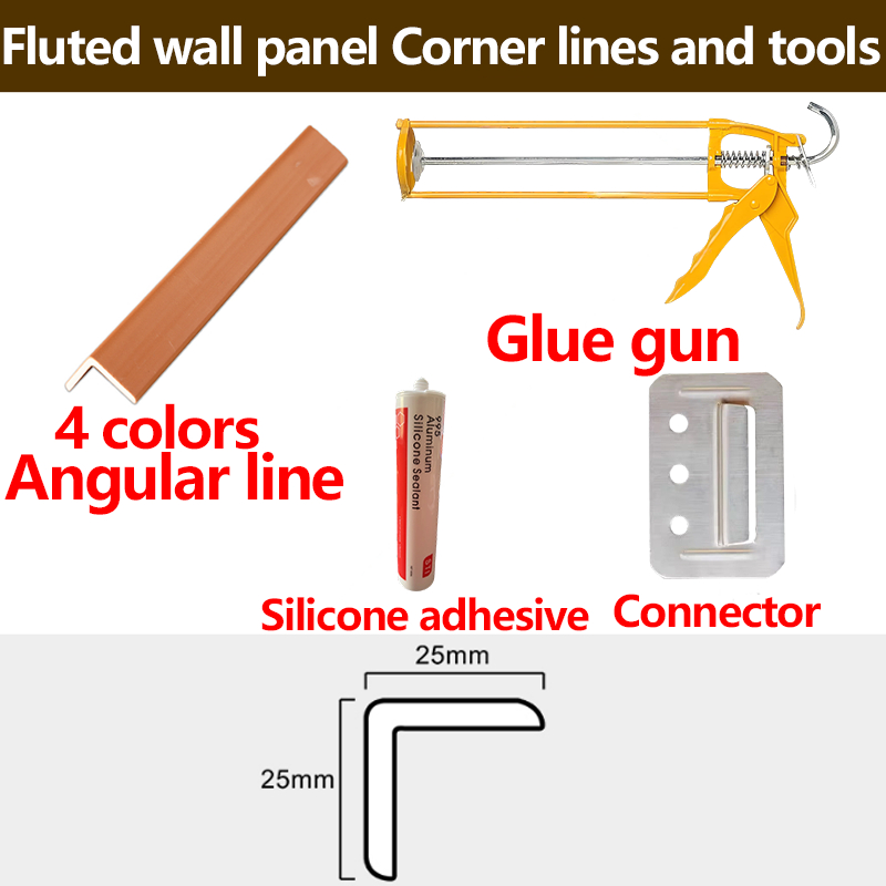 Angular line glue gun silicone adhesive PVC Fluted Panel Wall Panel ...