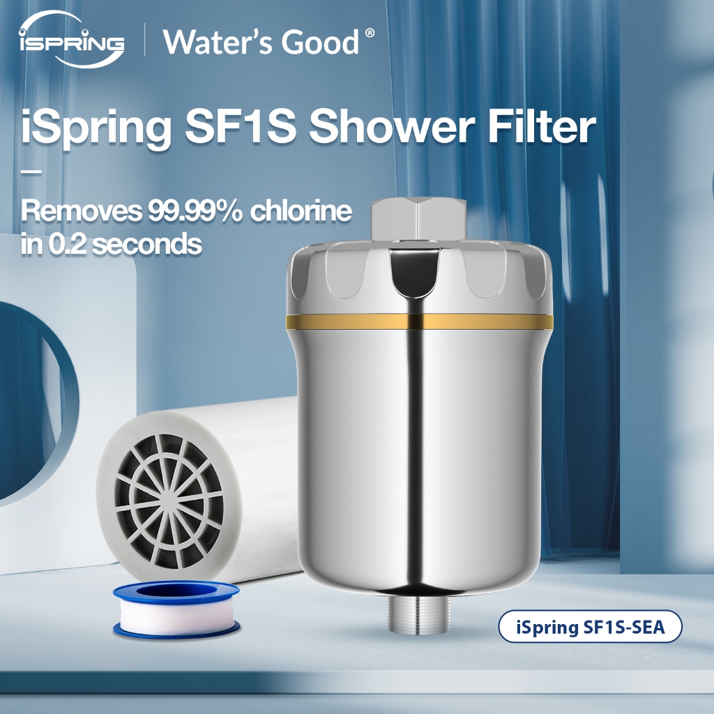 iSpring SF1S Universal Shower Filter 10-stage Large Capacity High ...