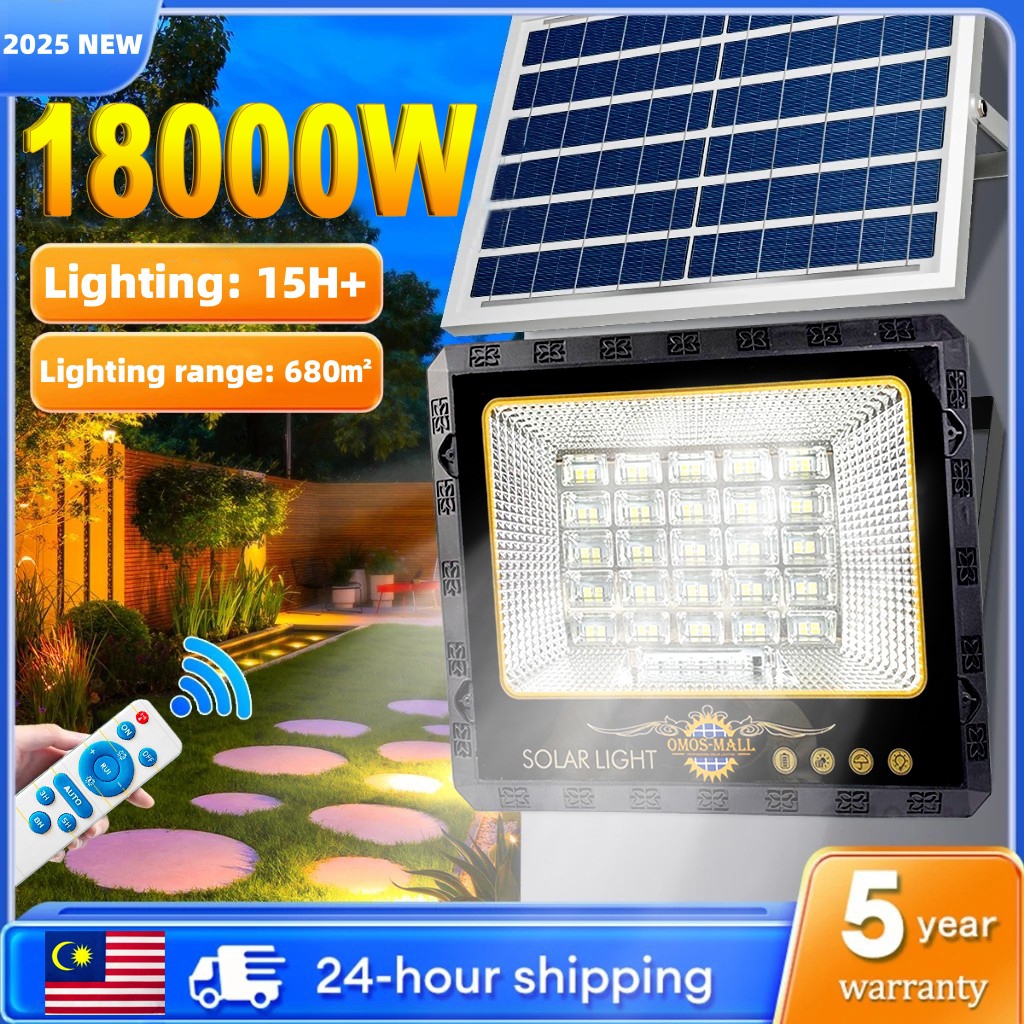 2025 New 18000W Lampu Raya Solar Light Outdoor Lighting Lampu LED Solar ...