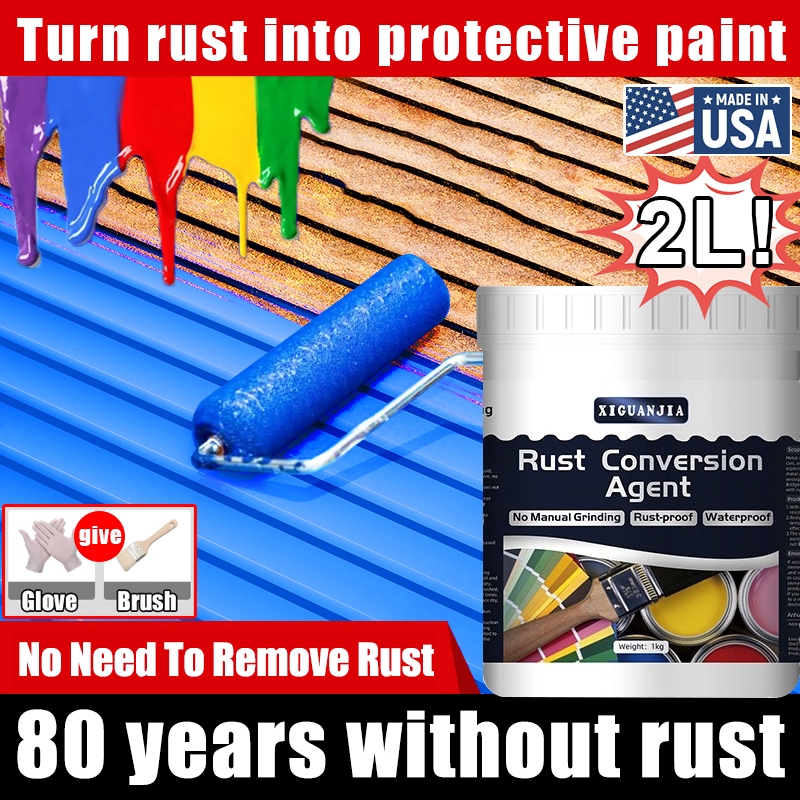 【Turn rust into paint】rust converter for metal 2L cat anti karat besi ...