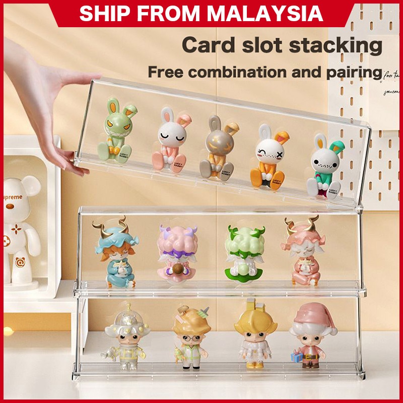 Acrylic Popmart Display Box Stackable Figurine Display Case Blind Box ...