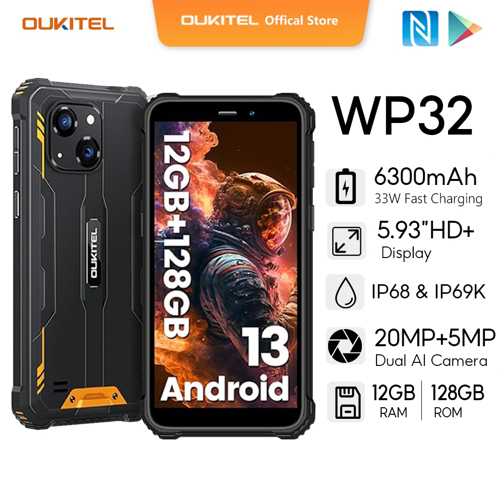 [LOCAL STOCK] OUKITEL WP32 12GB+128GB 6300mAh Android IP68/IP69K ...