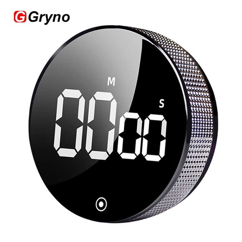 Gryno LED Digital Timer Magnetic Rotation Countdown Alarm For Kitchen ...