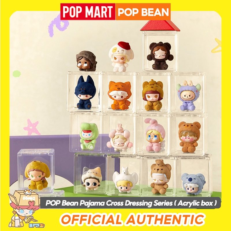 POP MART POP Bean furry Pajama Cross Dressing Series（acrylic box）CRYBABY DIMOO MOLLY SKULLPANDA ...