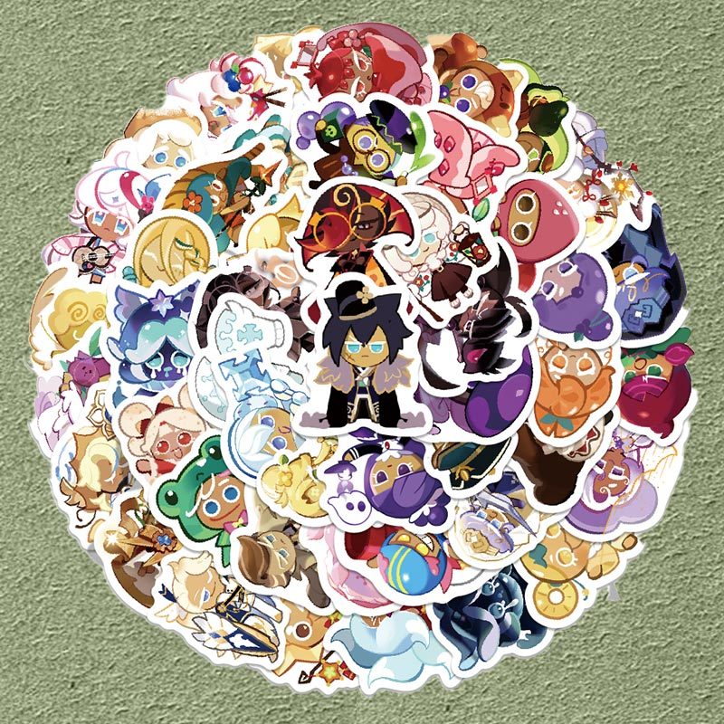 100Pcs Cute Cookie Run Kingdom Stickers For Kids PVC Waterproof DIY ...