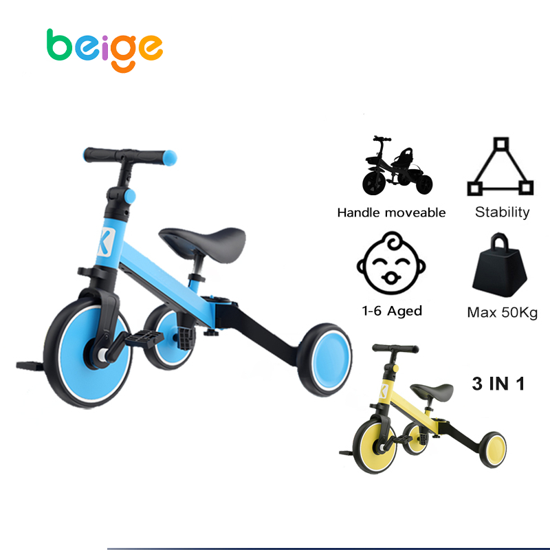 Beige Baby Walker Balance Bike Children Bicycle Baby Walker Balance ...