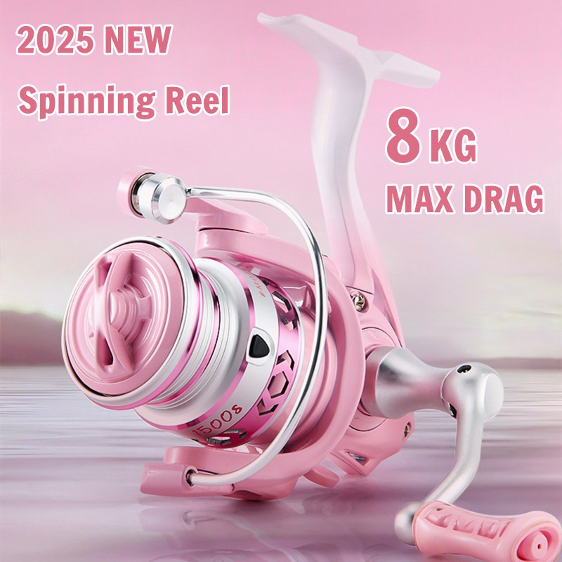 2025 New Spinning Reel 8KG Max Drag Casting Reels Micro-gap Lure Reel with Alarm Force Unloading ...