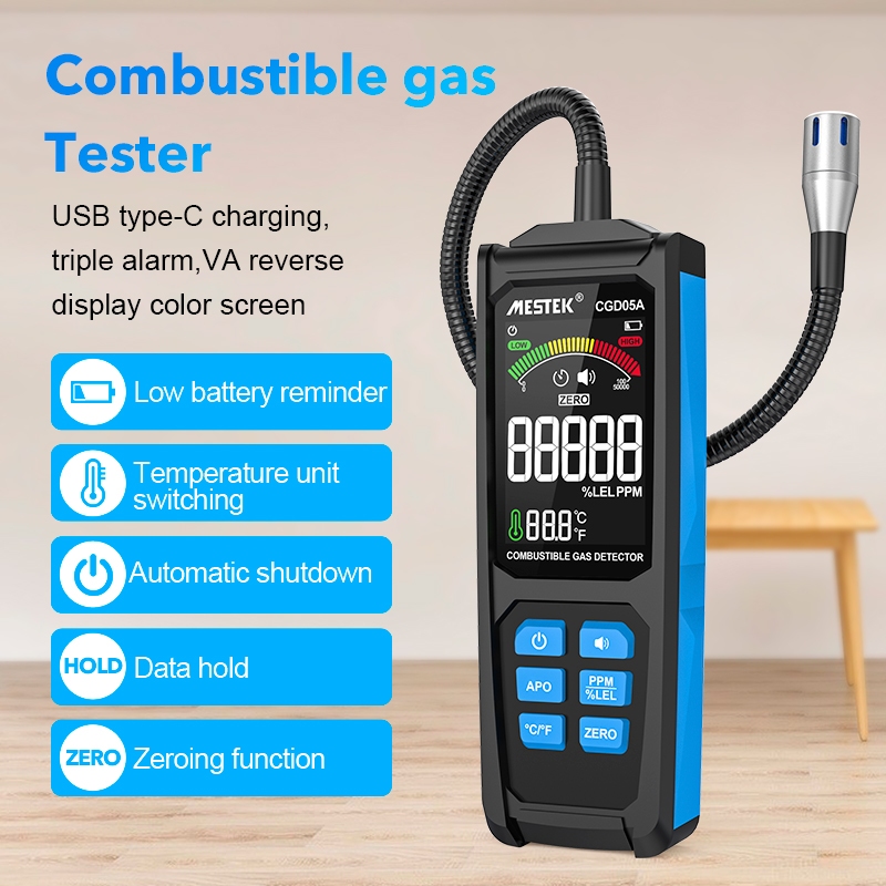 Bendable Probe Gas Detector 50-50,000PPM Formaldehyde Detector USB ...