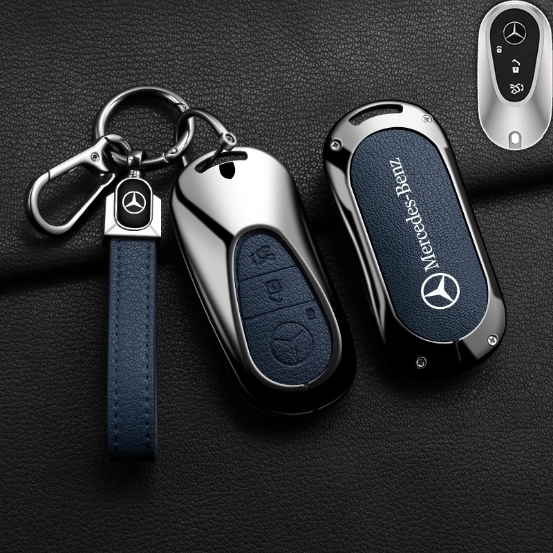 ALLOY Car Key Case Cover Shell for Mercedes Benz 2021 C Class S Class ...