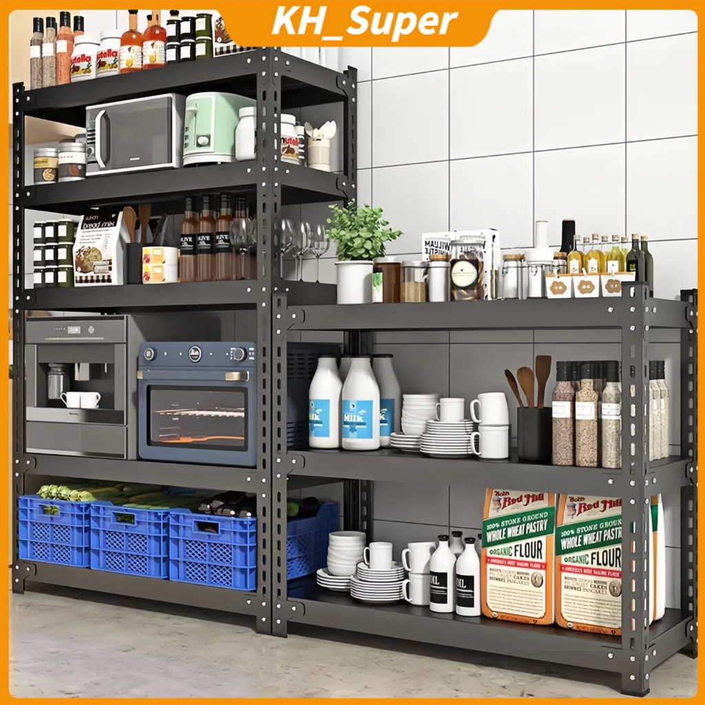 Adjustable storage shelf metal rack heavy duty metal rack Boltless Rack Home kitchen Store ...