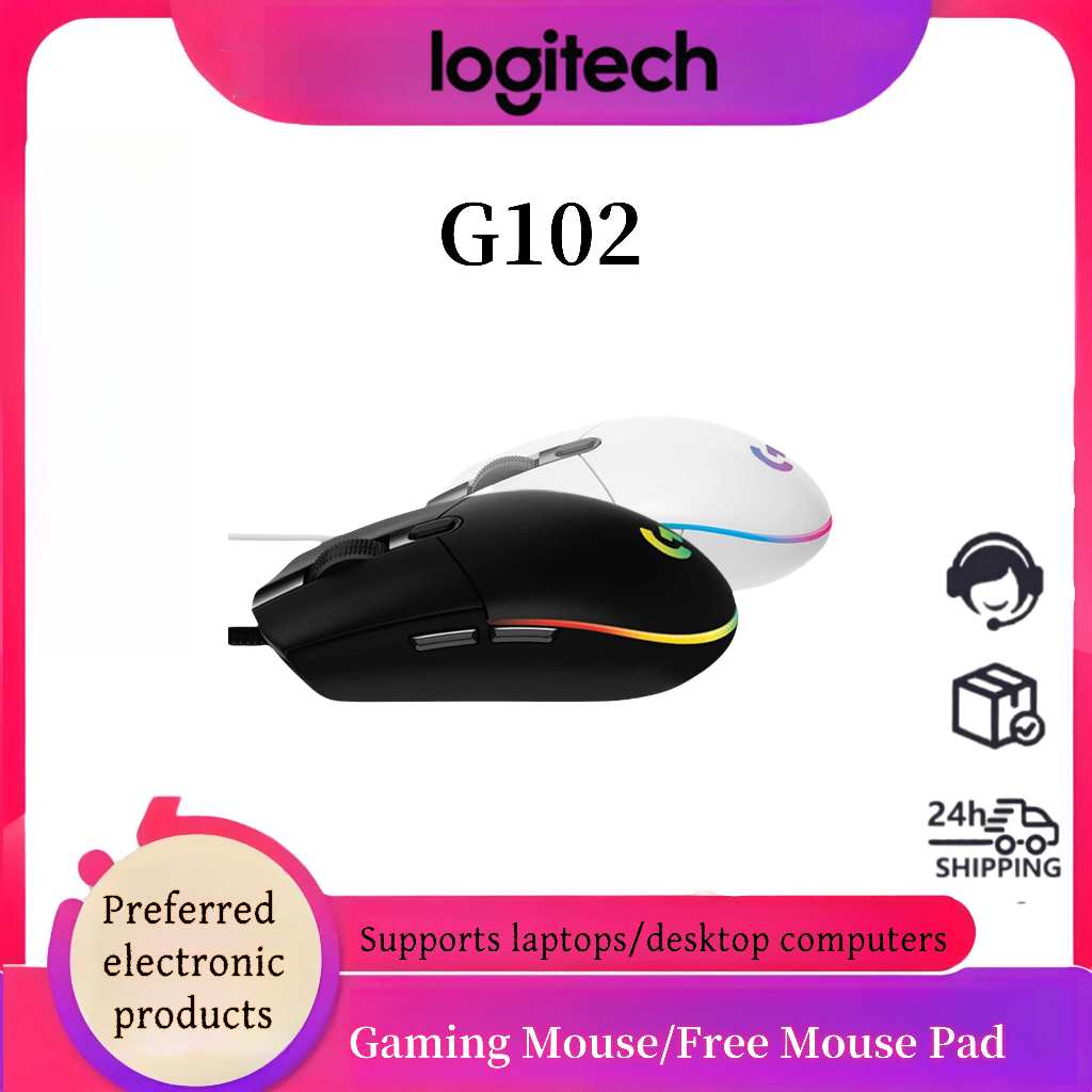 LOGITECH G102 Gaming Mouse with LIGHTSYNC RGB, 6 Programmable Buttons ...