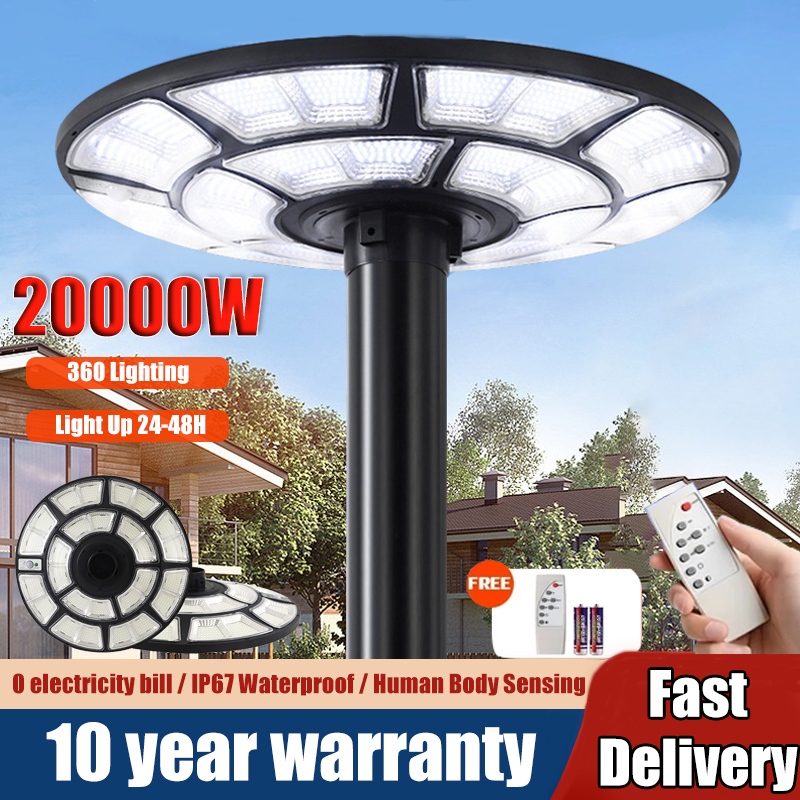 20000W Solar Light Outdoor Lighting UFO Solar Outdoor Waterproof IP67 ...