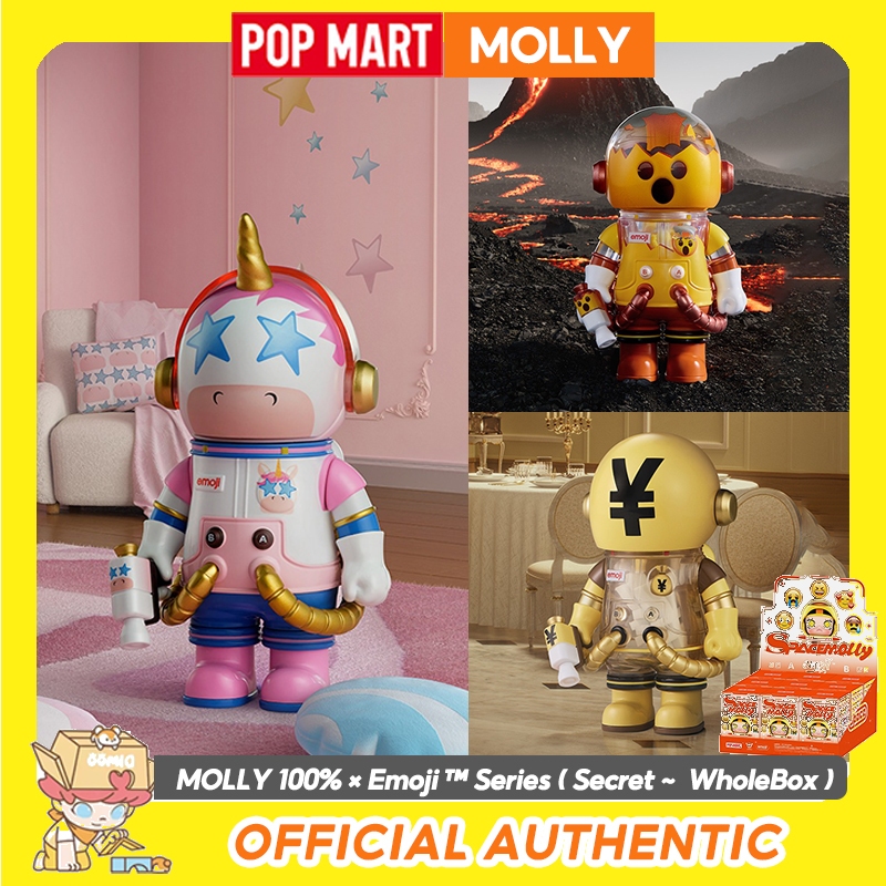 POP MART MEGA SPACE MOLLY （Secret ）100% × Emoji™ Series Blind Box toy ...