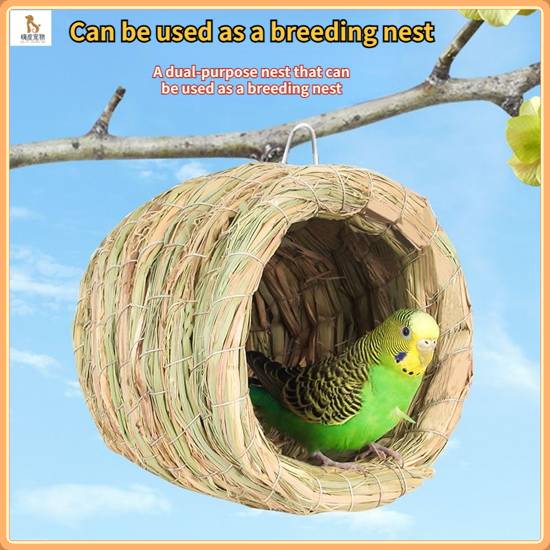 Hand woven bird nest, grass woven bird nest, breeding egg, tiger skin ...