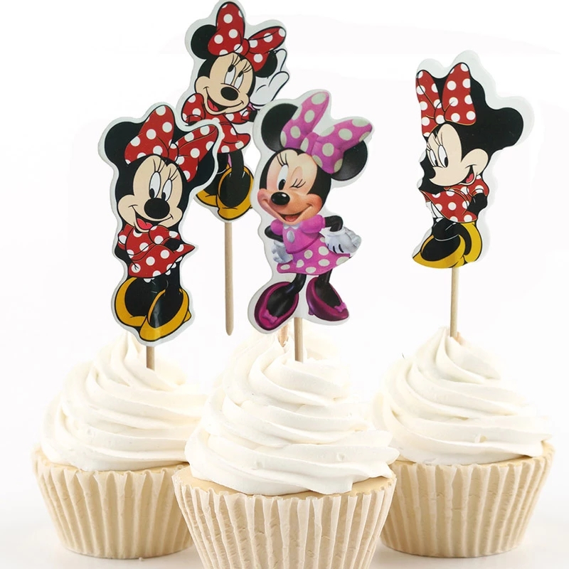 24pcs/lot Minnie Mouse Snow White Minnie Beauty Beast Mermaid Princess ...