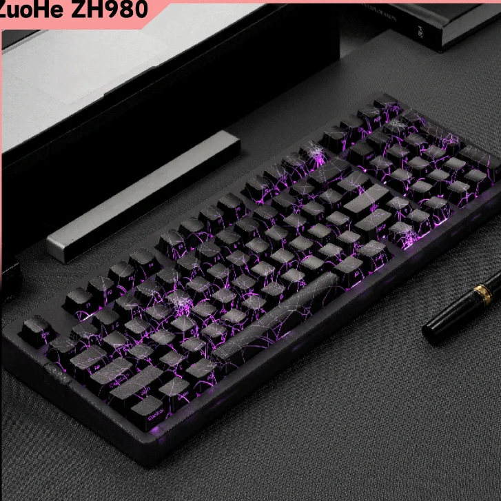 ZUOHE ZH980 Mechanical Keyboard Wireless 2.4G Bluetooth Geming Custom ...