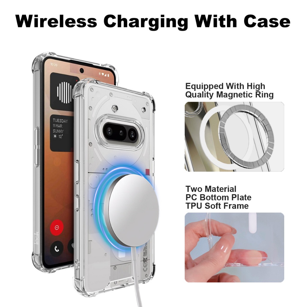 Imak Hard Casing Nothing Phone 3A 5G Crystal Clear Soft Border Four ...