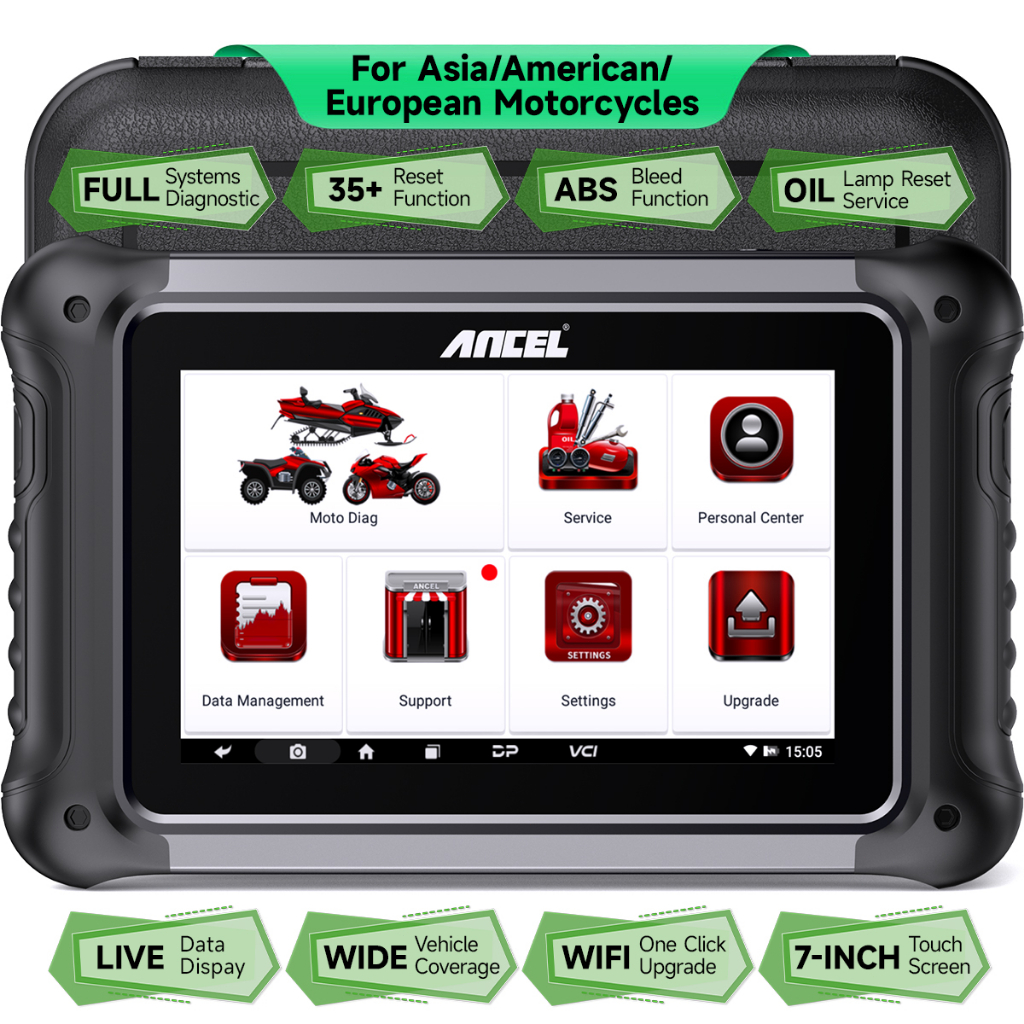 【MY Stock】ANCEL MT700 Professional Motorcycle Obd2 Scanner Motorcycle ...