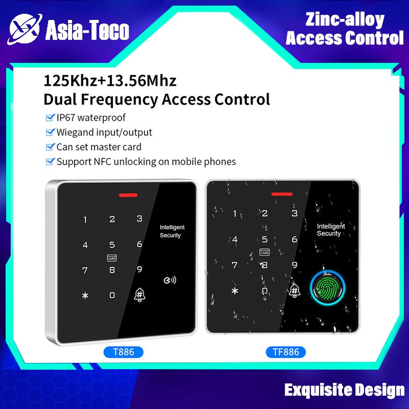 Backlight Fingerprint Keypad Standalone Metal for 12V Electric Access ...
