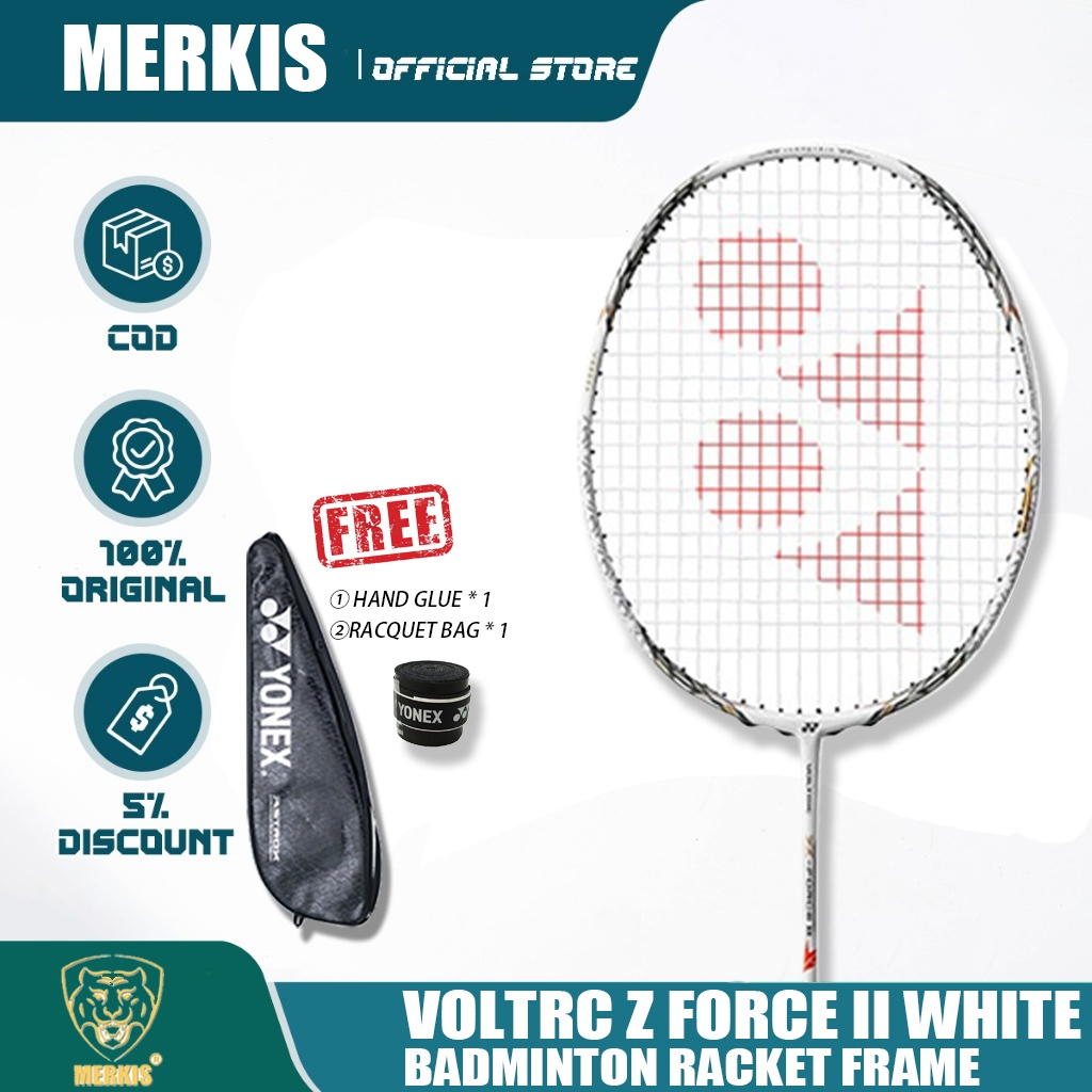 【Lee Chong Wei's Choice】YONEX VOLTRIC Z FORCE II WHITE Badminton Racket Full Carbon Single 4U ...