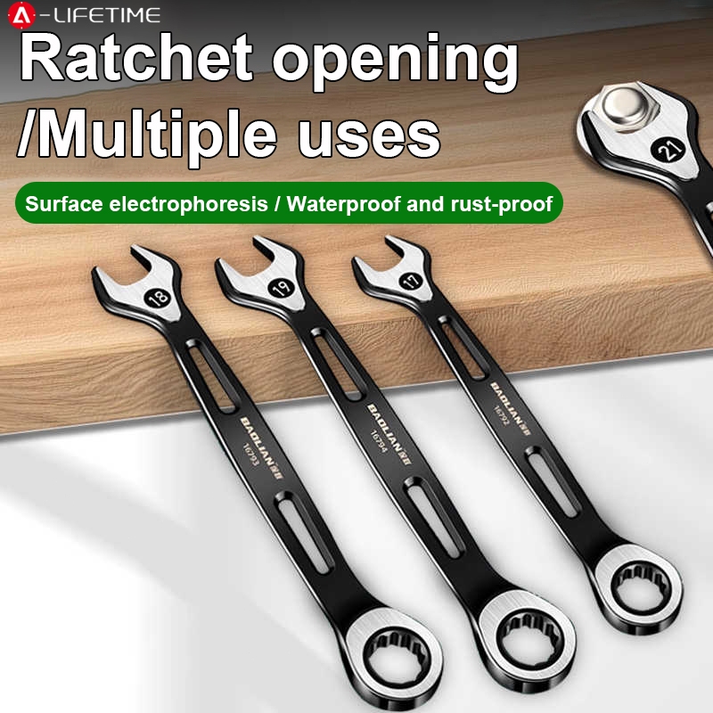Combination Ring Ratchet Wrench Oscillating Quick Ratchet Open & Ring ...