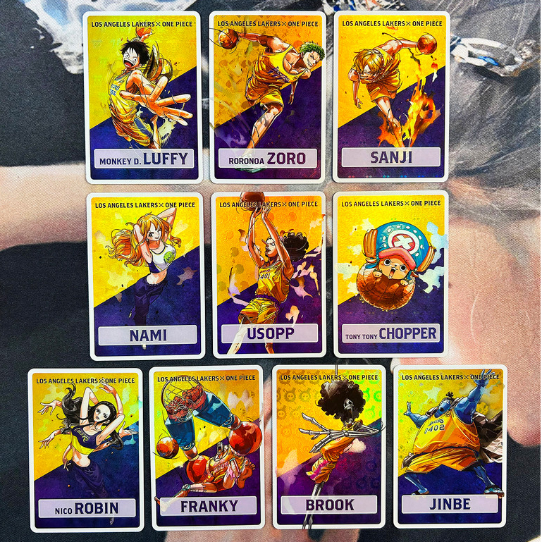 LAKERS x ONE PIECE Joint Card DIY Fine Collection Card Anime Luffy Zoro ...