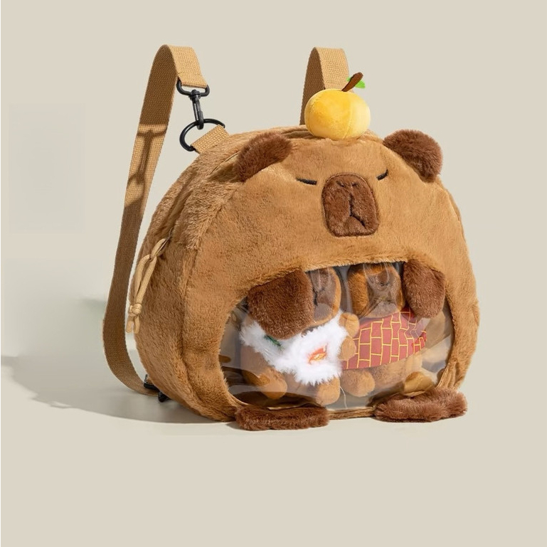 Kapibara Capybara Transparent Pain Bag Cute Cartoon Small Backpack All ...