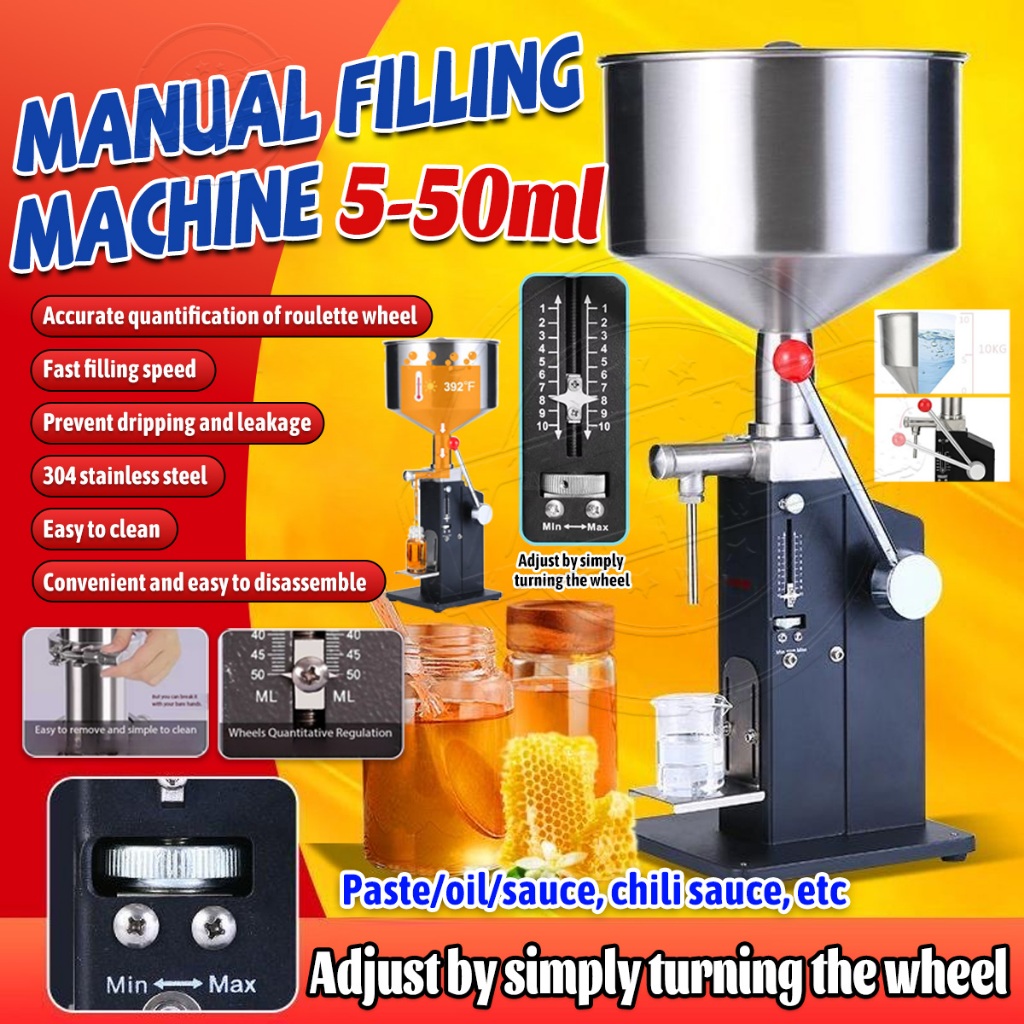 Manual Paste Liquid Filling Machine(5-60ML) 304 Stainless Steel ...
