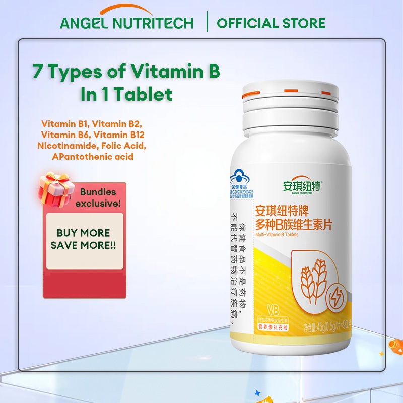 Angel Nutritech B Complex Tablets B1/B2/B3/B5/B6/B9/B12 (90's) [Exp 09/ ...