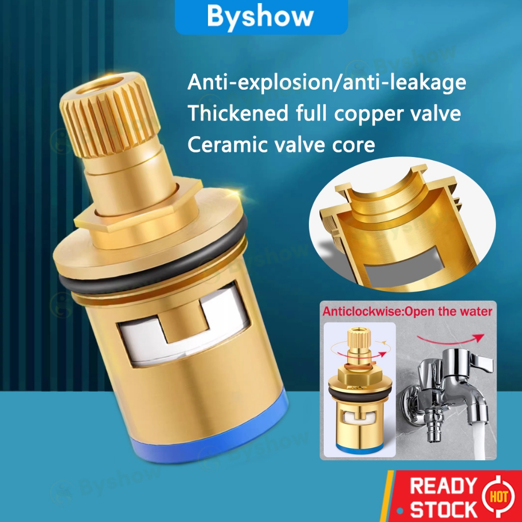 【Byshow】🔥Malaysia In Stock🔥Brass Replacement Faucet Valve Core Double ...