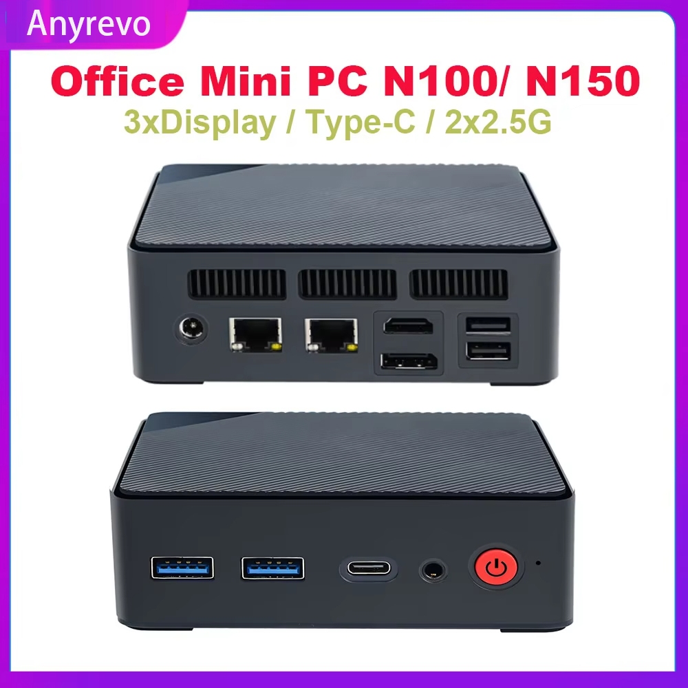 Firewall Office Mini PC Intel N150 N100 2xi226-V 2.5G LAN DDR4 3200MHz PCIE3.0x4 SSD NUC Mini PC ...