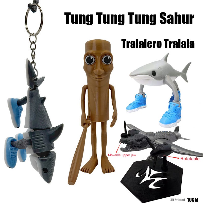 Boneca Ambalabu Tung Tung Sahur Keychain 3D Printed Toys Bombardino ...