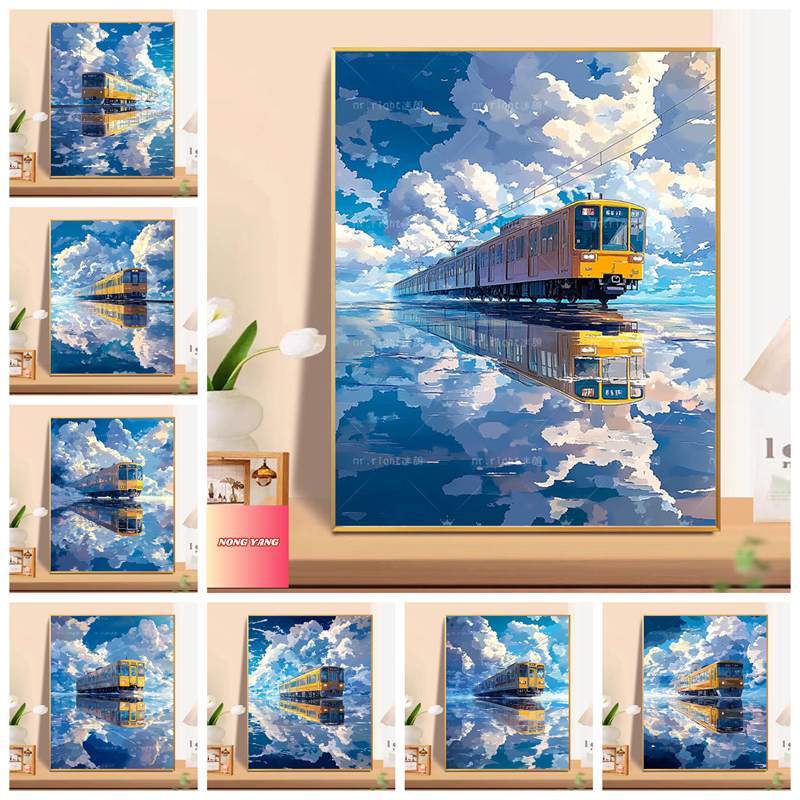 Hayao Miyazaki Spirited Away Sea Train Digital Oil Painting diy ...