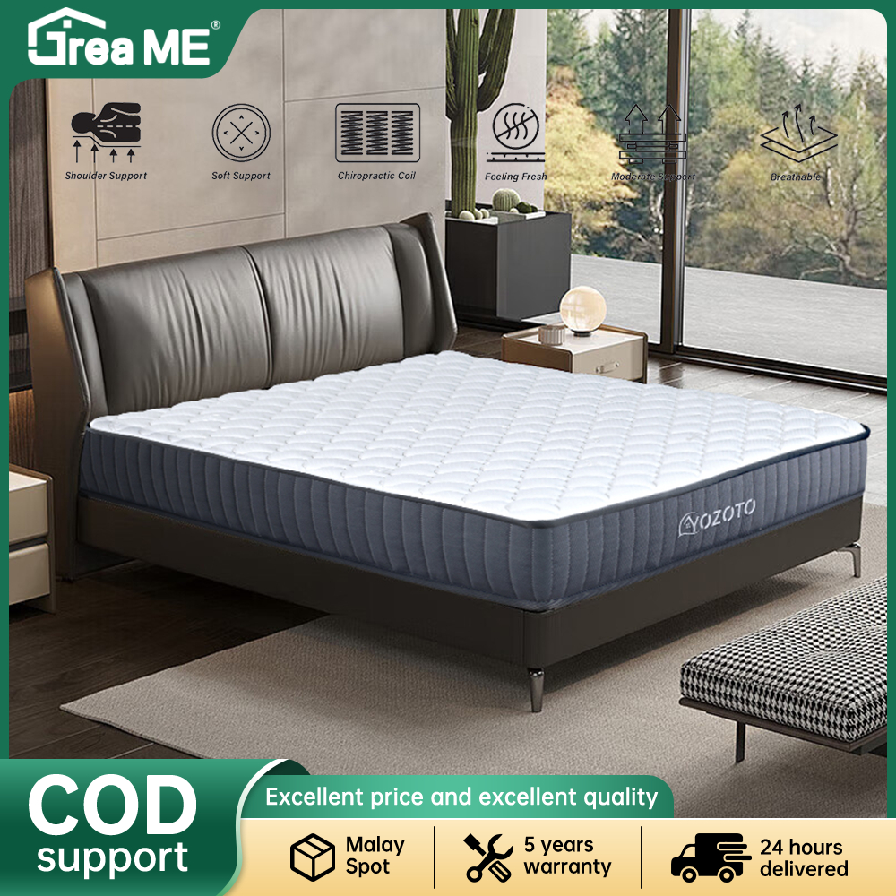 DreaME 8.6" Premium Hybrid Spring + Memory Foam Mattress – Single/Twin/Queen/King | Medium-Firm ...
