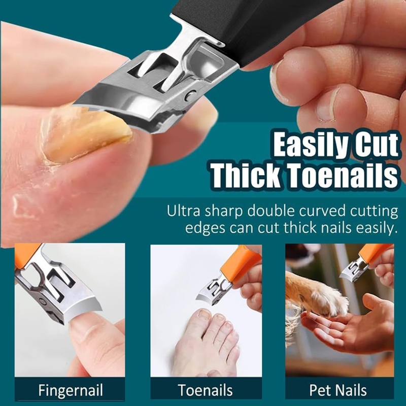 指甲钳 Slanted Nail Clippers Wide Jaw Opening Anti-Splash Nail Clipper ...