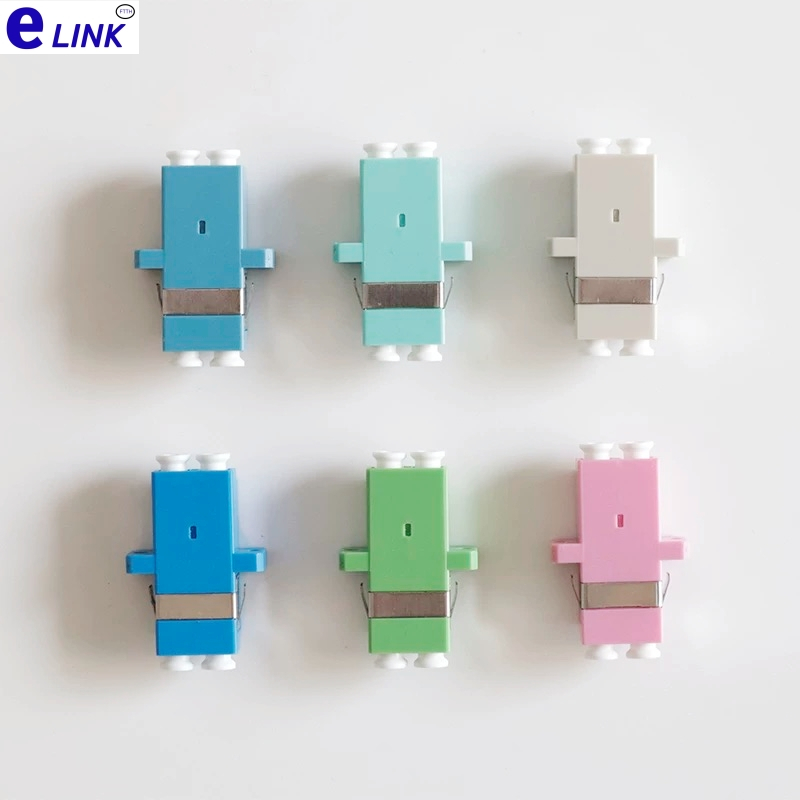 LC duplex adapter SM MM OM3 OM4 OM5 blue green gray aqua pink optic ...