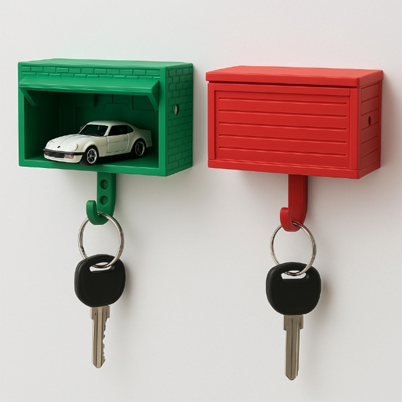 Luckybabys> Car Garage Key Holder With Opening Door, Wall Hanging Key ...