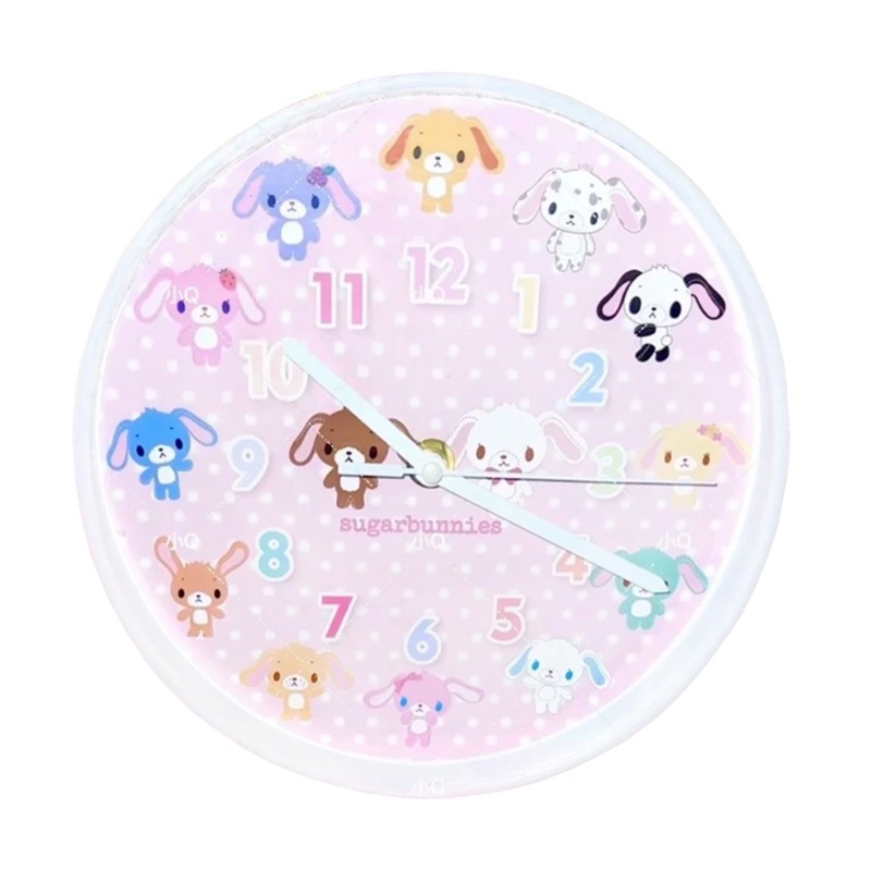 Sugarbunnies Clock Cartoon Anime Bunny Kawaii Cute Wall Clock White ...