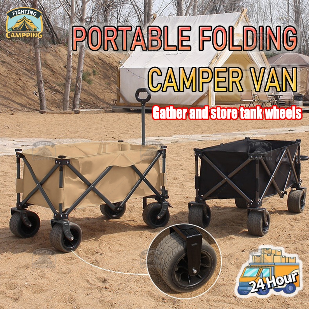 280L Camping Wagon Trolley Portable Shopping Cart Troli Wagon Extend ...