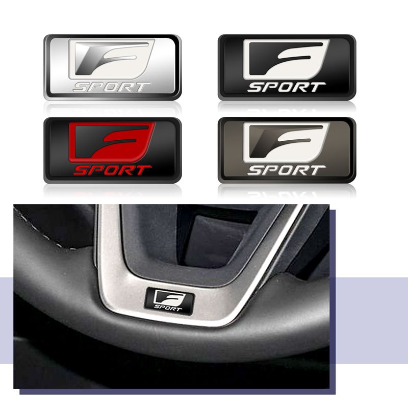 3D Metal F Sport Logo Car Interior Steering Wheel Emblem Badge Sticker ...