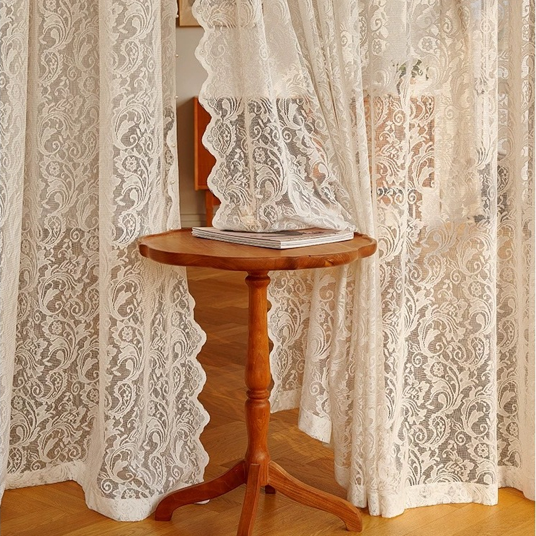 Romantic Lace Day Curtain Langsir For Sliding Door Window Curtain White ...
