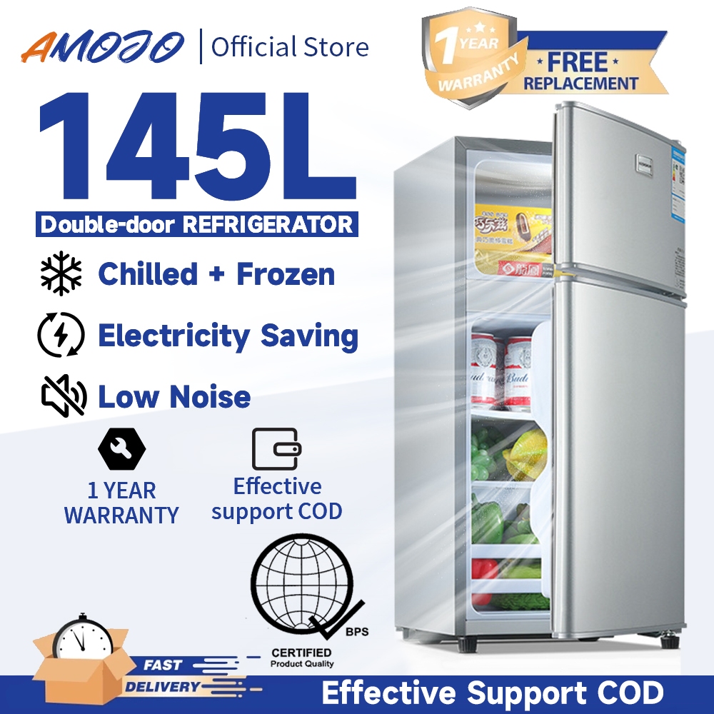 AMOJO Three-Door Mini Refrigerator With Freezer 158L Save Electricity ...