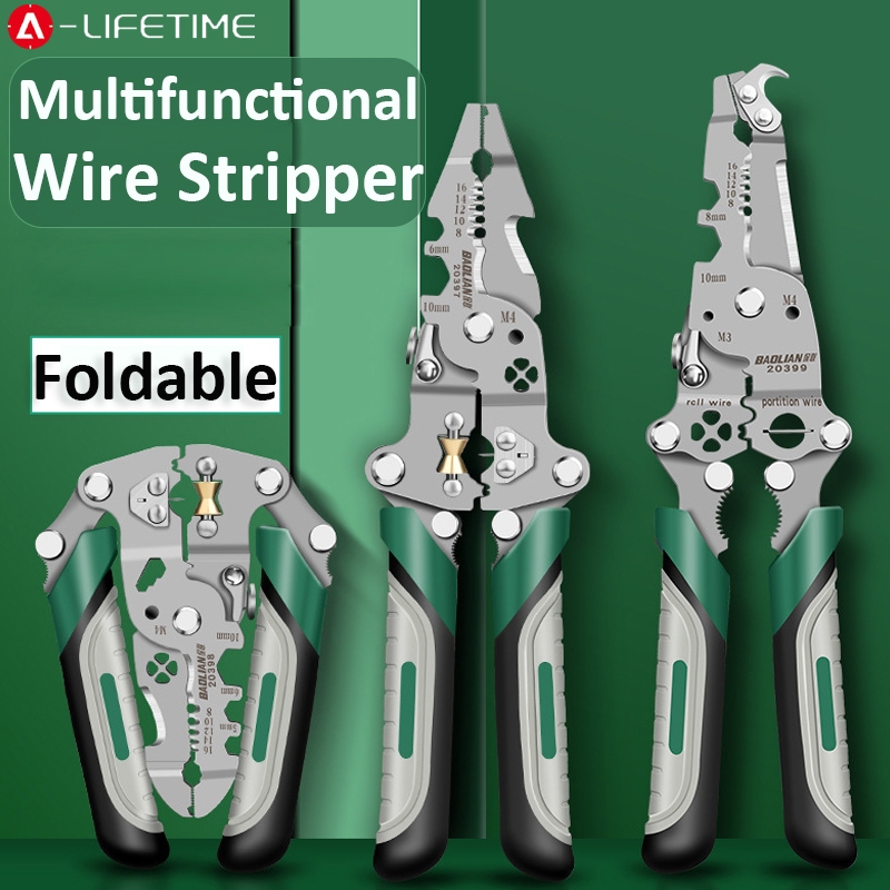 18 in 1 Wire Stripper/Cutter Multi Functional Foldable Electrician Wire ...