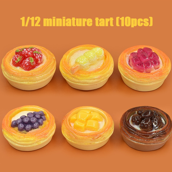 10pcs Simulated Strawberry Fruit Tart Miniature Food Toy Cute Resin ...