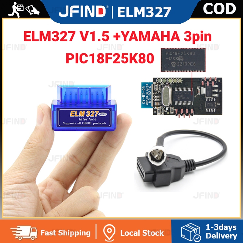 【Local Stock】ELM327 V1.5 Bluetooth For Android Torque OBD2 Diagnostic ...